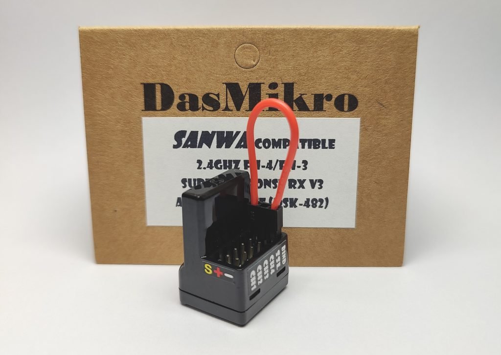 DASMIKRO SANWA SUPER RESPONSE FREE ANTENNA 4CH RECEIVER V3 FH-4 FH-3 FOR RC RACING DSK-482N ...